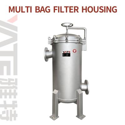 China Stainless Steel Bag Filter Housing for Papermaking - 0.5-300 μm Filtration, 1.2Mpa Pressure for sale