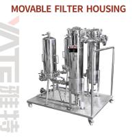 China Food Grade 120 Mesh Stainless Steel Trolley Movable Bag Filter Housing 219mm for Honey Syrup for sale