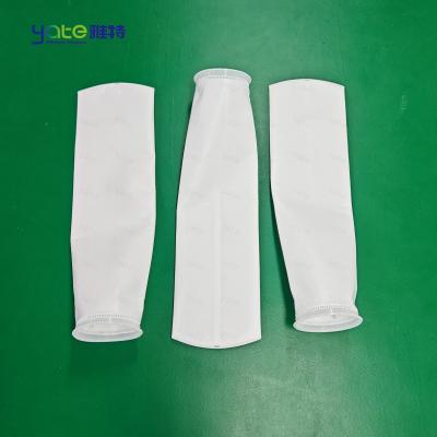 China 25 Micron Food Grade Liquid Filter Bag 150x560mm for Wine and Beer Filtration with Chemical Resistance for sale