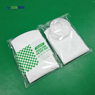 China YATE Food Grade PP Liquid Filter Bag 25-200μm Filtration 105×230mm & 150×560mm Sizes ISO9001 CE Certified for sale