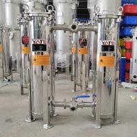 China Stainless Steel Duplex Bag Filter Housing 0.5m² 20-30m³/h for Juice Syrup Wine Filtration for sale
