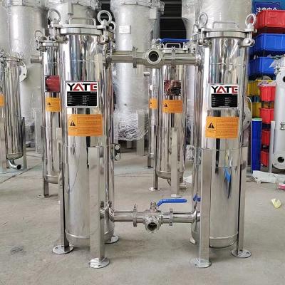 China Stainless Steel Duplex Bag Filter Housing 0.5m² 20-30m³/h for Juice Syrup Wine Filtration for sale