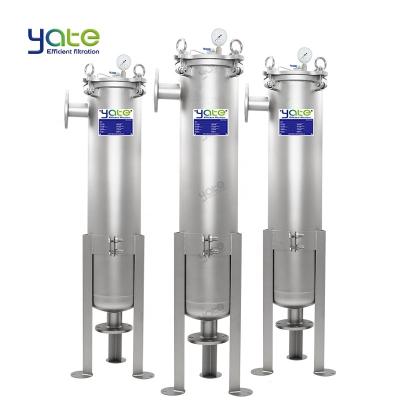China Stainless Steel 304/316 Bag Filter Housing 10 Bar 0.2-200 Micron for Industrial Liquid Filtration for sale