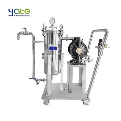 China Movable Stainless Steel 304 316 Bag Filter Housing 0.5 μm Filtration 0.6Mpa Working Pressure for sale