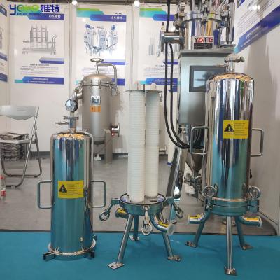 China Stainless Steel 304 316L Cartridge Filter Housing 0.2 μm Vertical Design Custom Size for sale