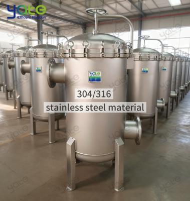China Stainless Steel 304 316 Multi Bag Filter Housing 1000 Micron High Flow Rate for sale