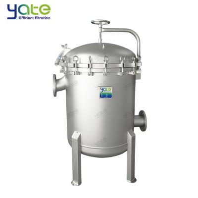 China Stainless Steel 304 316 Multi Bag Filter Housing High Flow 1000 Micron Industrial Liquid Filtration for sale