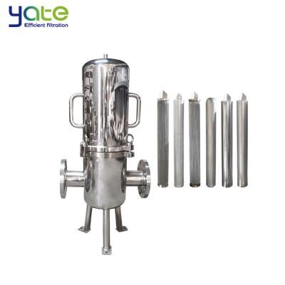 China Stainless Steel Wine Brewing Multi Cartridge Filter Housing 10 20 Inch 0.22um for sale