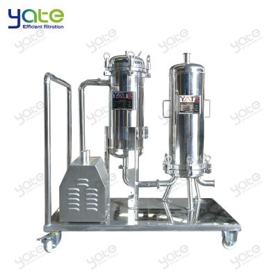 China 304/316L Stainless Steel Cartridge Filter Housing with Trolley 10-40 Inch Easy Replace Element for Food Beverage for sale