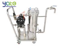 China SS304/316L Food Grade Single Bag Filter for Beverage and Wine Processing（with trolley） for sale