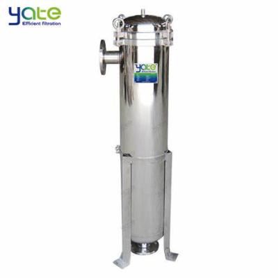 China Flange Connection Single Bag Filter 304 316 Stainless Steel Industrial Water Pre-Filtration 1000 Micron for sale