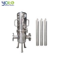 China SS304 316L Sanitary Micron Filter Housing 10 20 Inch for Beverage Chemical Liquid Filtration for sale
