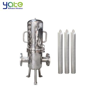 China SS304 316L Sanitary Micron Filter Housing 10 20 Inch for Beverage Chemical Liquid Filtration for sale