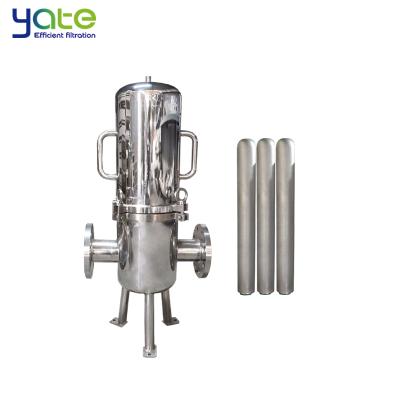 China Stainless Steel Water Filter 0.1 μm Precision 10 20 Inch Custom Size for Drinking Water Aquaculture for sale