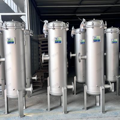 China Stainless Steel 304 316 High Flow Cartridge Filter Housing 40 Inch 7 Core Industrial Water Filter for sale