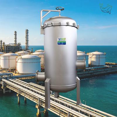 China High Flow Cartridge Filter Corrosion Resistant Stainless Housing For Raw Water Municipal Water Desalination Aquaculture Water Treatment System for sale
