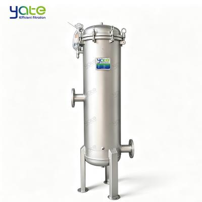 China 304/316L Stainless Steel Cartridge Filter Housing For Wastewater Treatment Industrial Sewage Reclaimed Water Suspended Solids Removal for sale