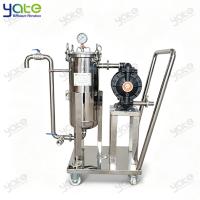 China Food‑Grade 304 Stainless Steel Mobile Cart Filter Fruit Juice Syrup Wine Beverage Small‑batch Production Filtration for sale
