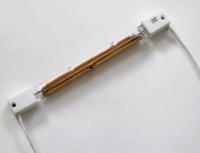 China Double Hole Gold Coated Quartz Carbon Fiber Infrared Heating Tube 1100°C 8000h for sale