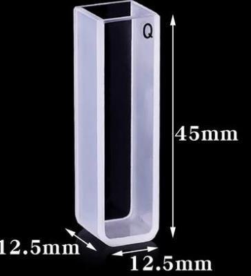China Quartz Glass Cuvette 30mm Path Length 10.5ml for Spectrophotometer UV Visible Light for sale