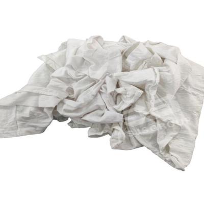 China Factory Direct Sale Industrial Wiping White Cotton T-Shirt 20 KG Rags for sale
