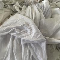 China Grade A ocean industrial cleaning 100 cotton textile waste cut pieces pure white color T shirt rags wipers for sale