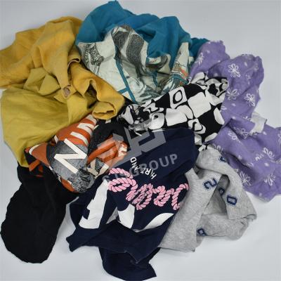 China Grade A Bulk rags coloured tshirt rags 5kg 10 kg 25kg used mix color cotton wiping rags for cleaning for sale