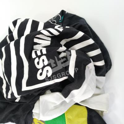 China 100 Cotton Waste Industrial Mixed Color T Shirt Rags Machine Wiping Rags Mixed Coloured Cotton Rags for sale