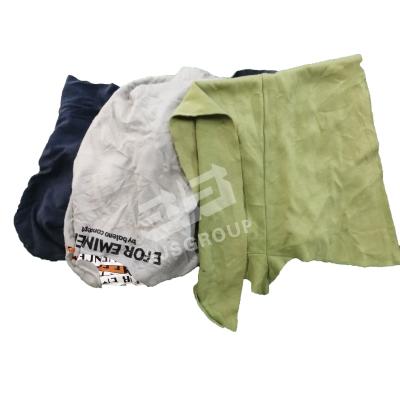 China Grade A 100% Cotton T-shirt industrial Cleaning Wiping Rags Mixed Color Recycled Coloured Cotton Wipers for sale