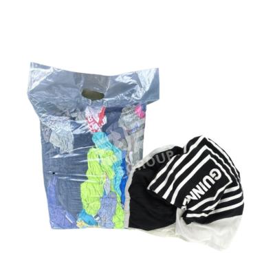China 100% cotton t shirt rag workshop cleaning cloth color mixed cotton t shirt rags Coloured Cleaning Cloth Wipers cloths for sale
