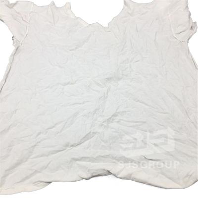 China Grade A Industrial wiping rags Cutting Used Clothing Rags 100% white t shirt Cotton rags for Cleaning for sale