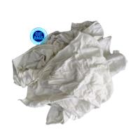 China White Cotton Wiping Rags Cotton Hosiery Rags Clips 100% Cotton White Color Industrial Cleaning T-Shirt Rags for sale