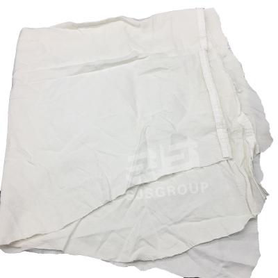 China Standard Size White Sheeting Wipers Industrial Rag Used Bed Sheets Rags Wiping White Cotton Rags for Cleaning for sale