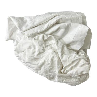 China Industrial bed sheet rags cut pieces white cloth scrap textile fabric waste bales 100% cotton cleaning wiping rags wiper for sale