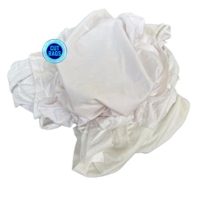 China All-purpose White Color Rags Cleaning Cotton Wiping Rags white cloth cotton Wipers TSHIRT RAG for sale