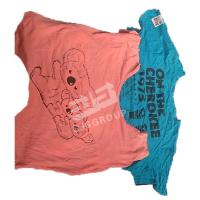 China Camiseta con estampado blanco, Trapos de maquina de limpieza de algodon 100 Cotton Colored Rags putzlappen 10 kg for sale