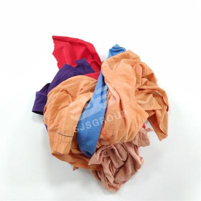 China Cut 100% reused Lint free Absorbent Rags Cutting Used Clothing Cleaning Mixed Rags cotton wiping tshirt rags for cleanin for sale
