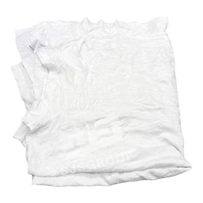 China Grade A High cotton 5KG 10KG 20KG 25KG Cut Wiping Cleaning Rags KNIT White cotton wiping rags Wipers for sale