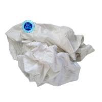 China Free Sample Trapo Industrial De Camiseta Color Blanco 25 Kg Mix White Calico Cotton Rags Waste T Shirt Wiping Rags for sale