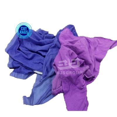 China 10KG 15KG 20KG 25KG Knit Rags Cutting Waste Rags Cotton fabrics scrap Textile waste 100% Cotton Color Stitched Wiping Rags for sale