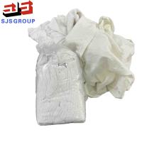 China Industrial Cleaning White T Shirt 100 Cotton Rags With No Zipper for sale