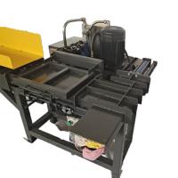China Electric Button Control 7.5KW Semi Automatic Rag Baler for sale