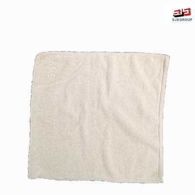 China Non Speckled Lint Free Square Cotton White Towel Rags For Ship Cleaning for sale
