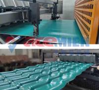 China PLC Control Artifical 148KW Glazed Pvc Roof Tile Machine for sale