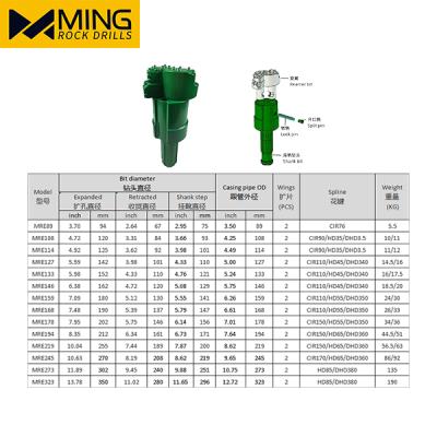 China MRE101 Overburden Symmetric Casing Drilling Bit 127mm OD for Soft Rock Formation for sale