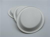 China Food Grade Biodegradable Sugarcane Bagasse Plates Round Eco-friendly Food Container for sale