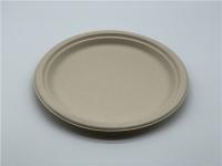 China Food Grade Biodegradable Sugarcane Bagasse Plates Round Eco-friendly Food Container for sale