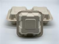 China Bagasse Hamburger 6 Inch 20g Biodegradable Takeout Containers for sale