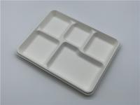 China Dinnerware 25g 5 Compartment Biodegradable Food Trays for sale