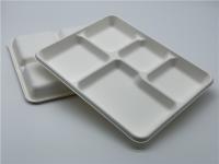 China Dinnerware 25g 5 Compartment Biodegradable Food Trays for sale